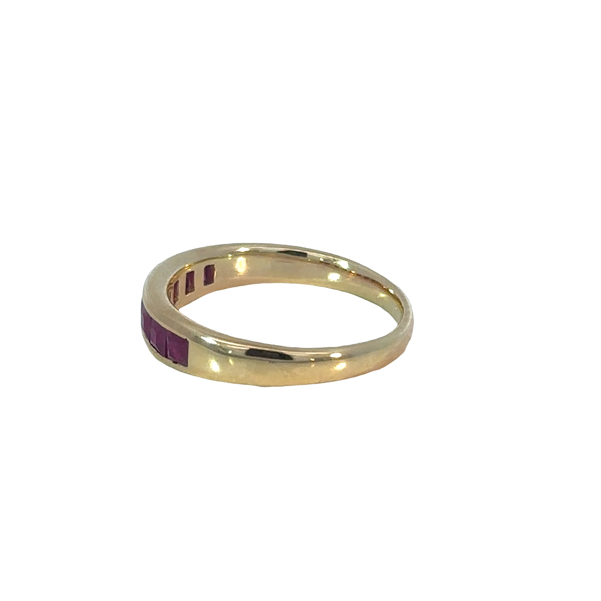 Princess Cut Ruby Stacker Ring in 9ct Yellow Gold – Jems of Remuera
