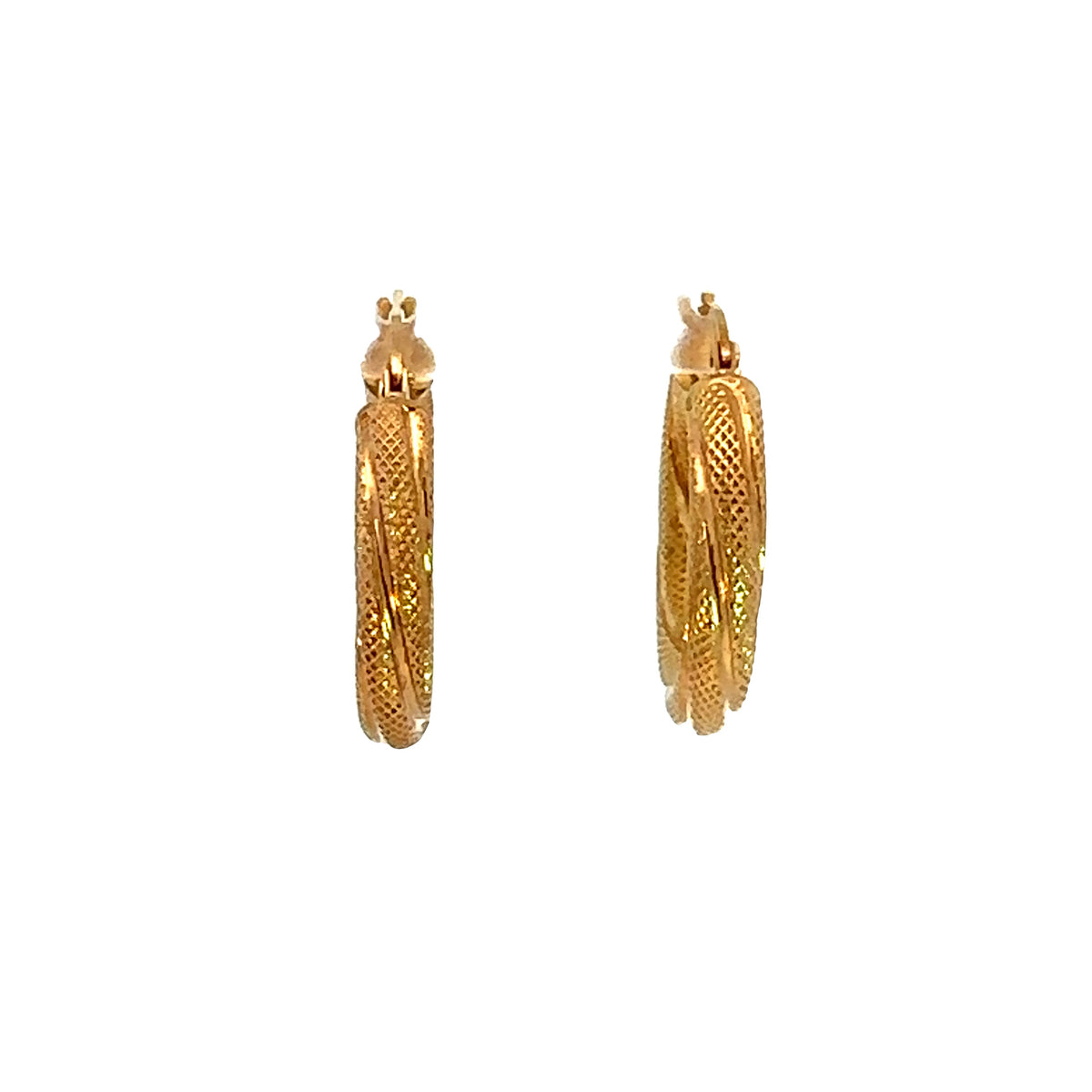 Double Twist Mesh Hoop Earrings – Jems of Remuera