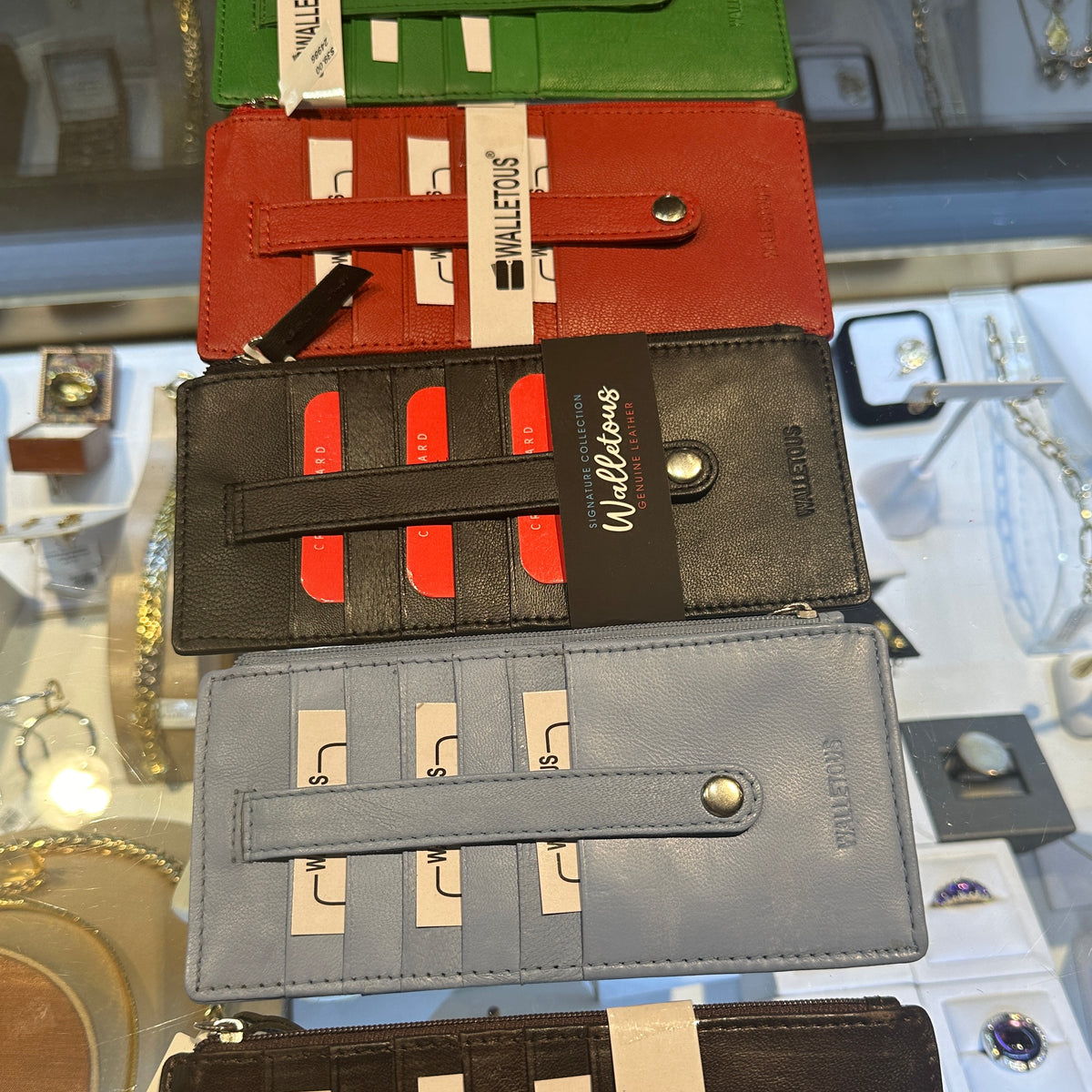 Leather Slim Card Money Zip Wallet – Jems of Remuera