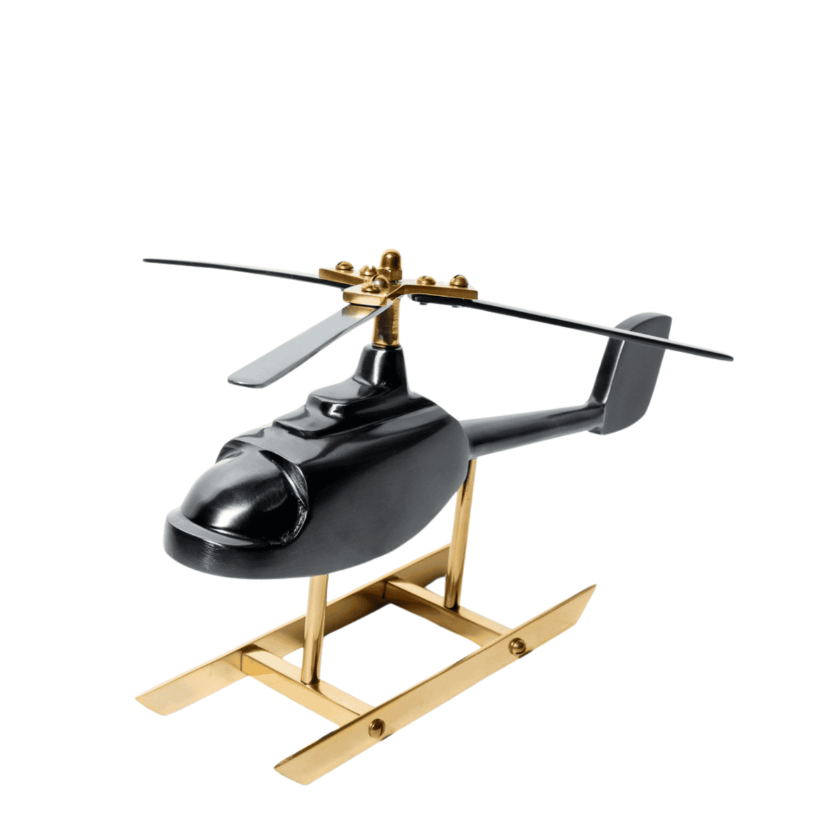 Helicopter Figurine - Black and Gold – Jems of Remuera
