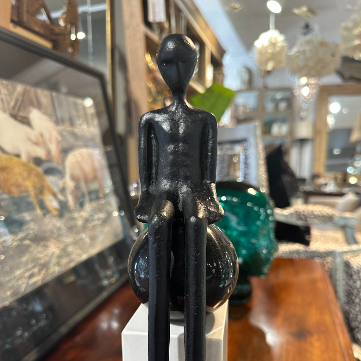 Long Legged Person on Marble Column Figurine – Jems of Remuera