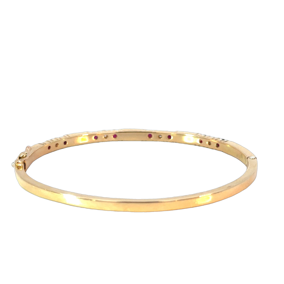Diamond Ruby Oval Snap Bangle – Jems of Remuera