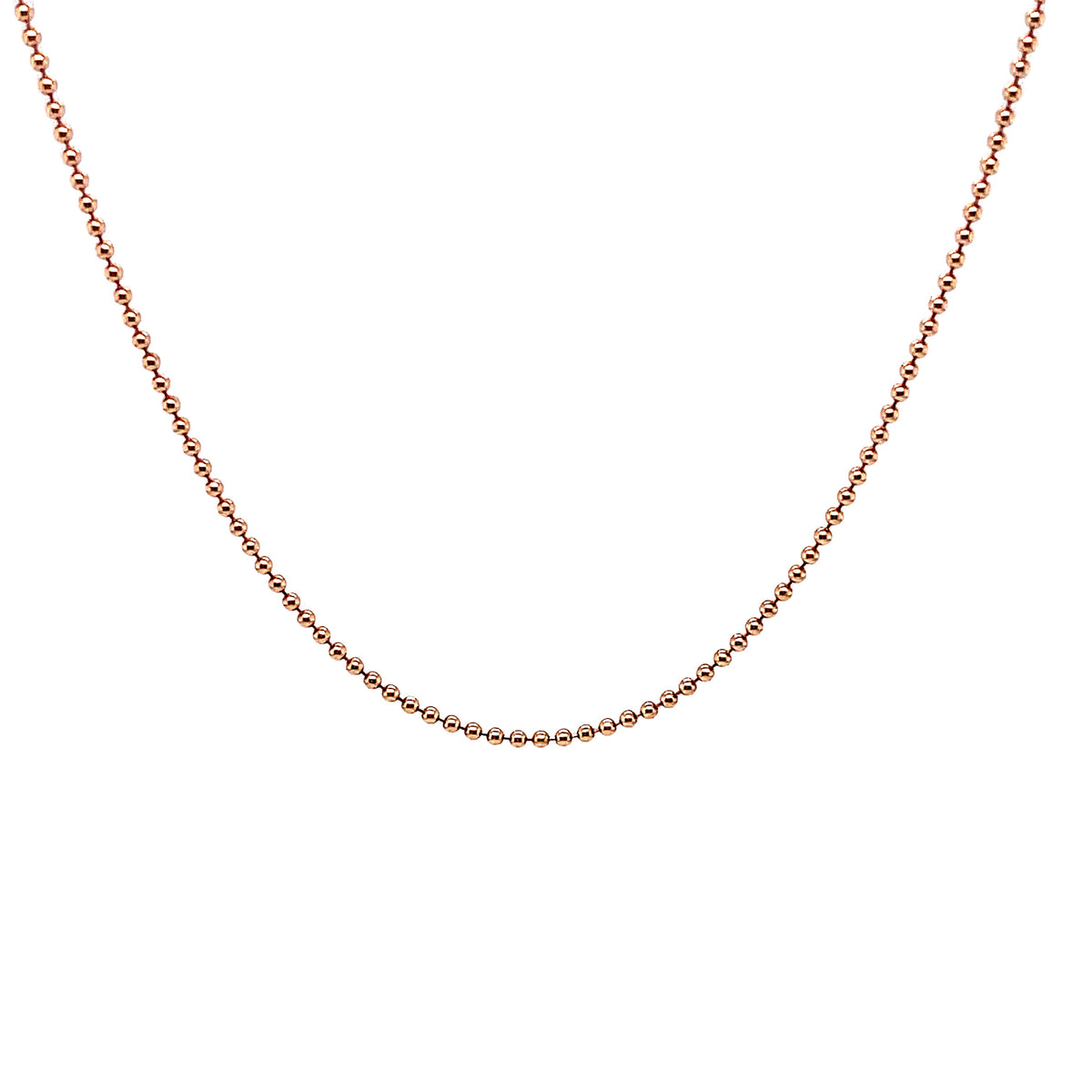 18ct Rose Gold Ball Chain – Jems of Remuera