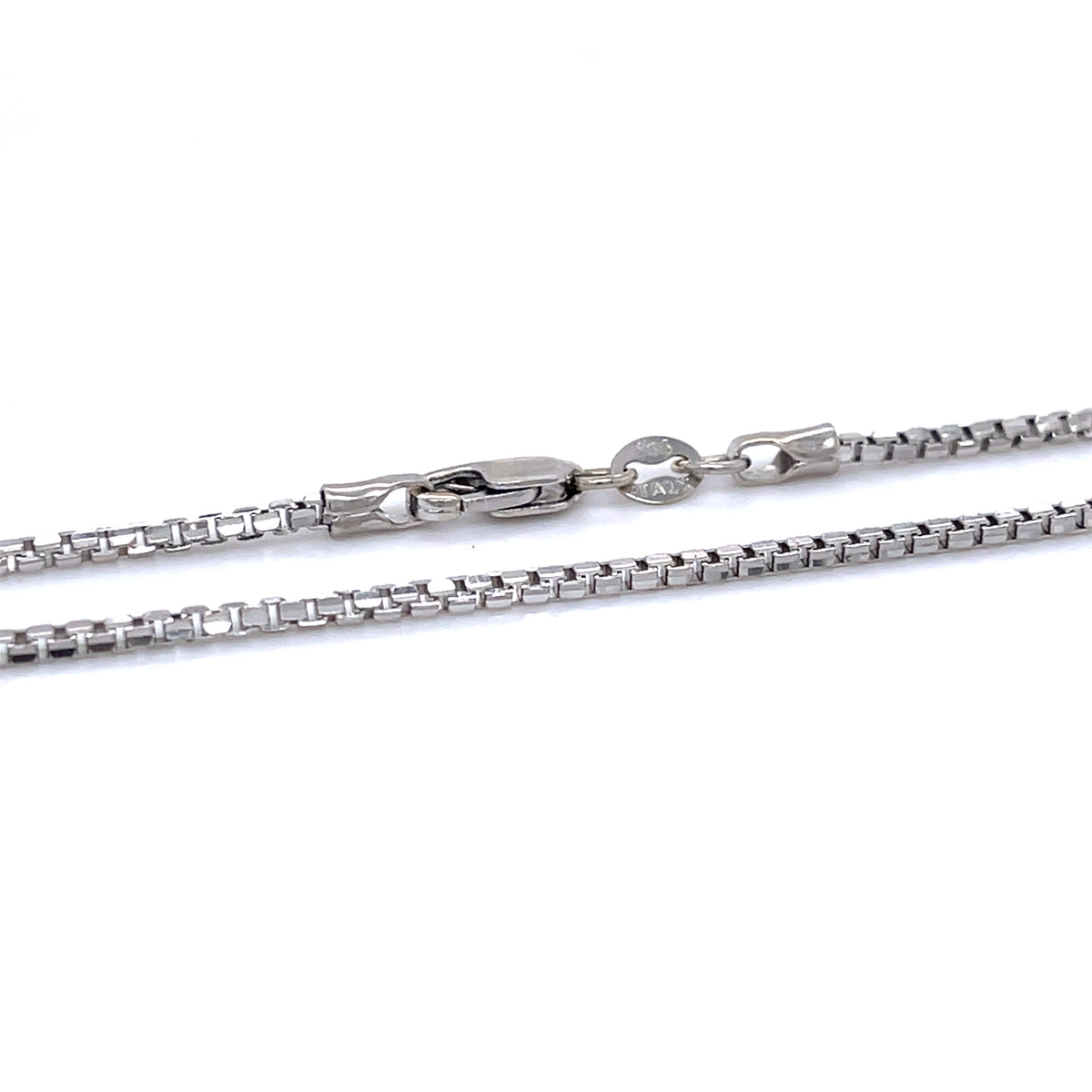 14ct White Gold Box Link Chain – Jems of Remuera