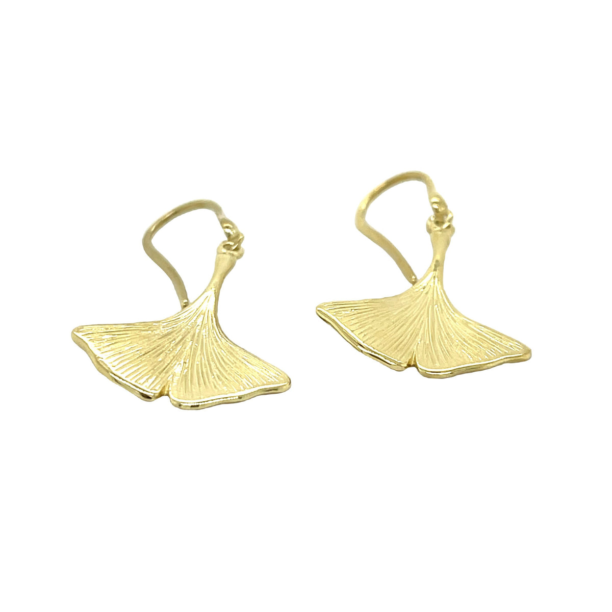 Ginkgo Leaf Earrings in 14ct Gold – Jems of Remuera