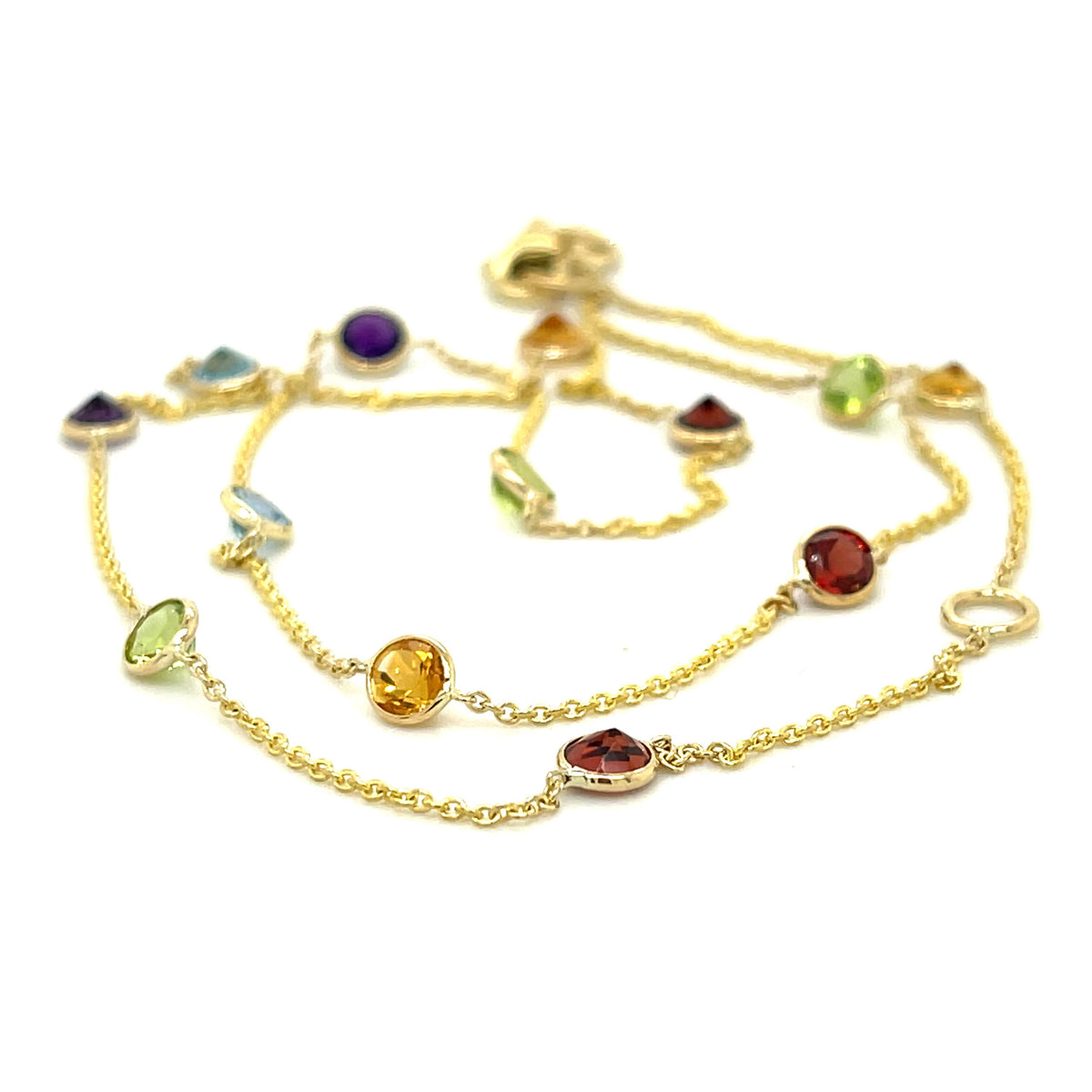 Multi Gem Necklace in 14ct Gold – Jems of Remuera