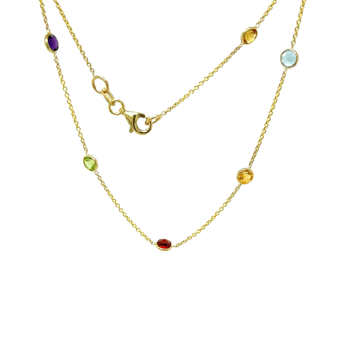 Small Multi Gem Necklace in 14ct Gold – Jems of Remuera