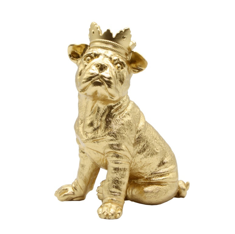 Gold Pug with Crown – Jems of Remuera