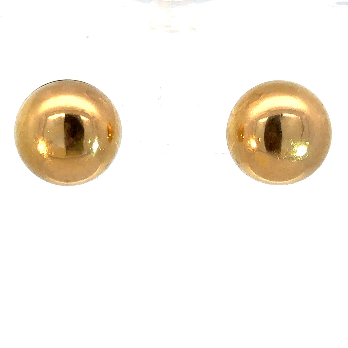 Large Gold Ball Earrings – Jems of Remuera