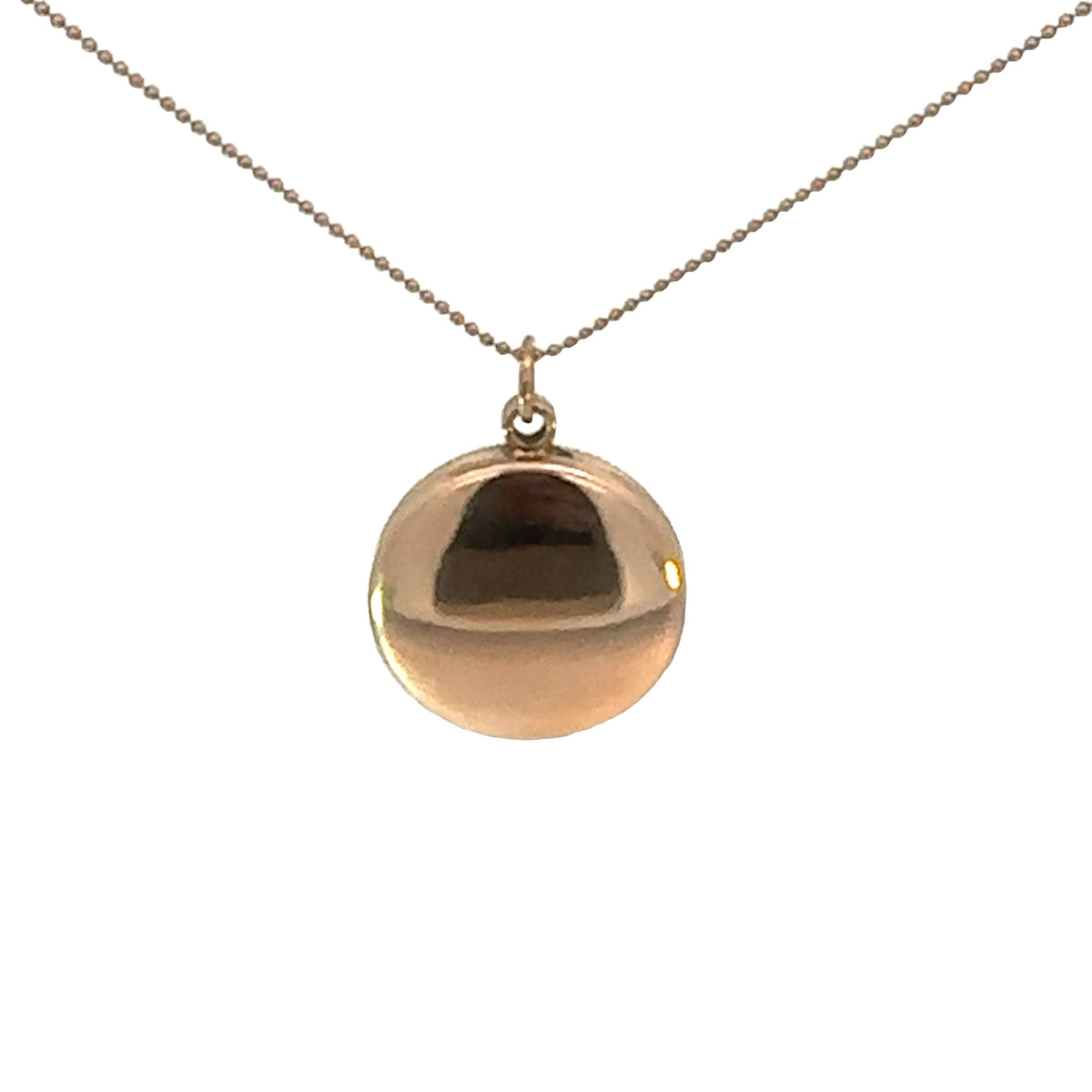 Antique Round Plain Locket in 9ct Rose Gold – Jems of Remuera