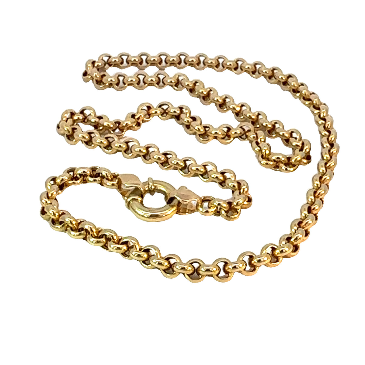 Round Belcher Necklace in 9ct Yellow Gold – Jems of Remuera