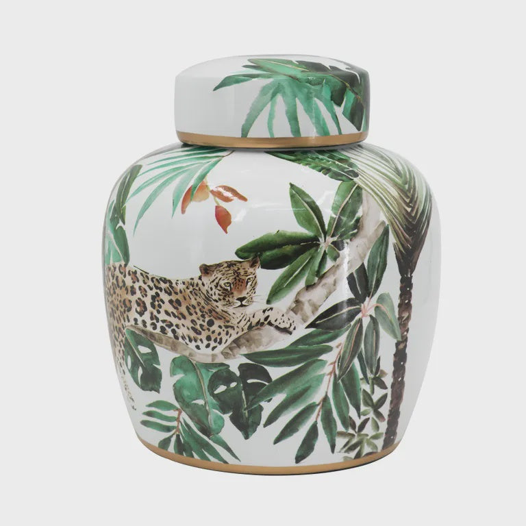 Cheetah Lidded Jar - Small – Jems of Remuera