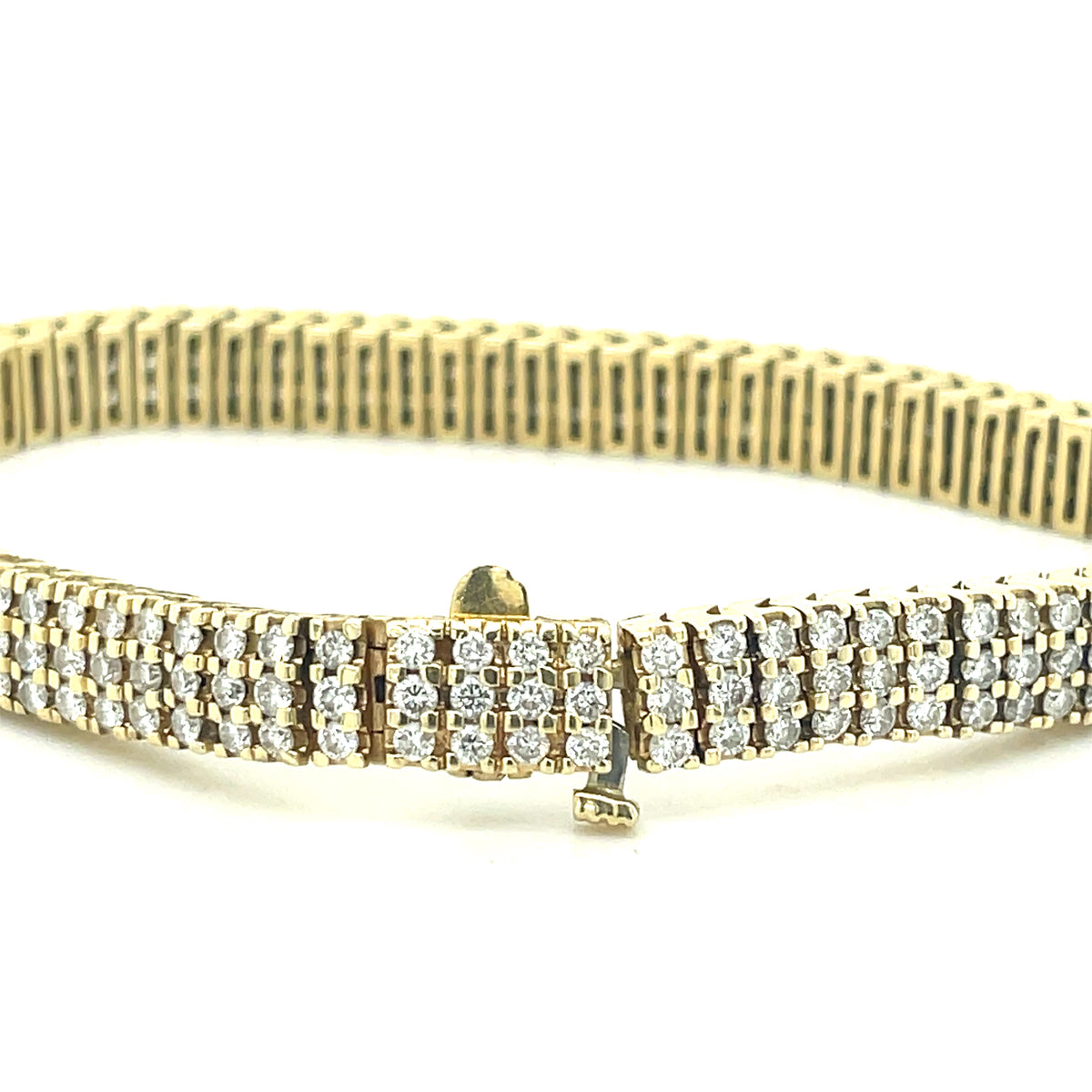Three Row Diamond Tennis Bracelet – Jems of Remuera