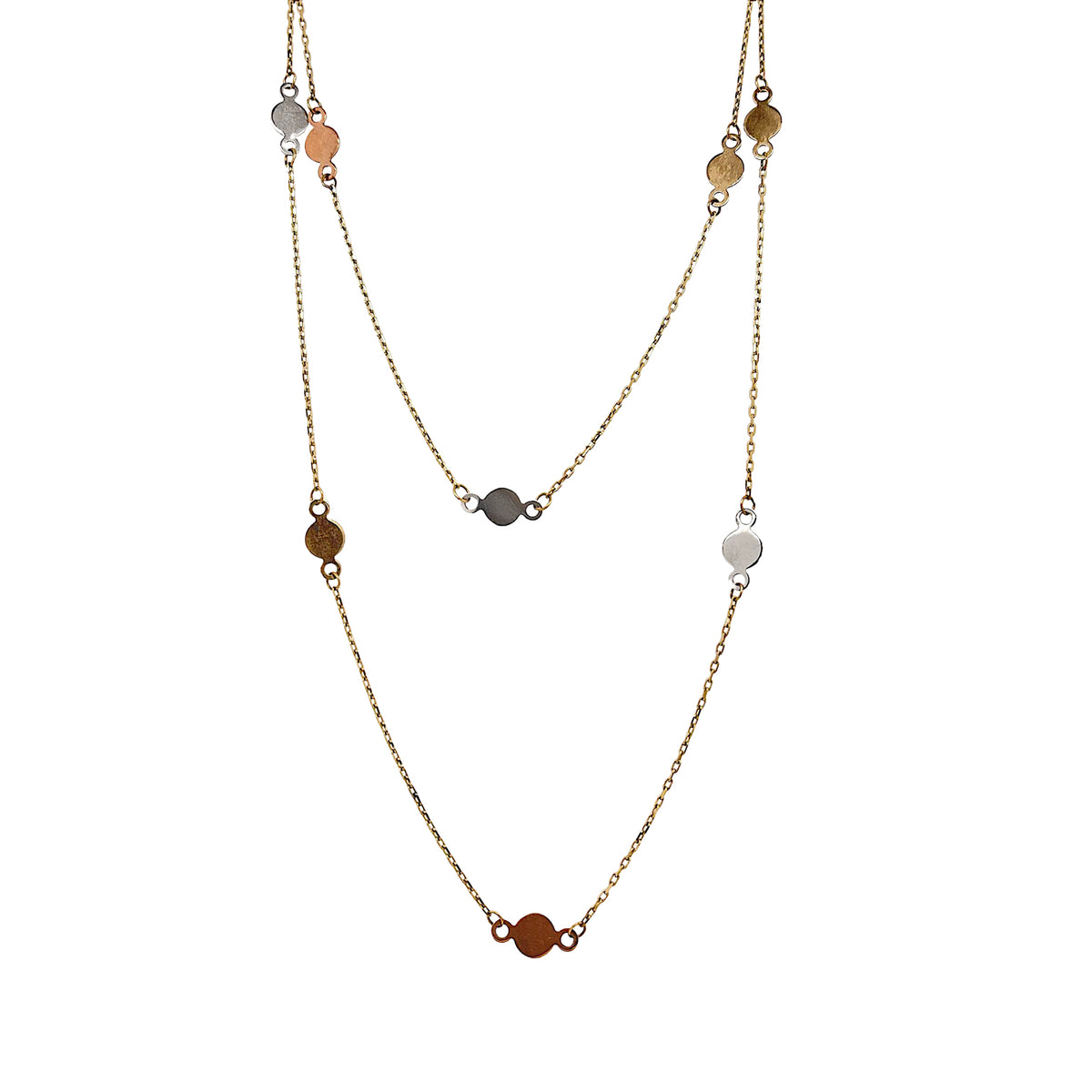 White Gold Yellow Gold Necklace – Jems of Remuera